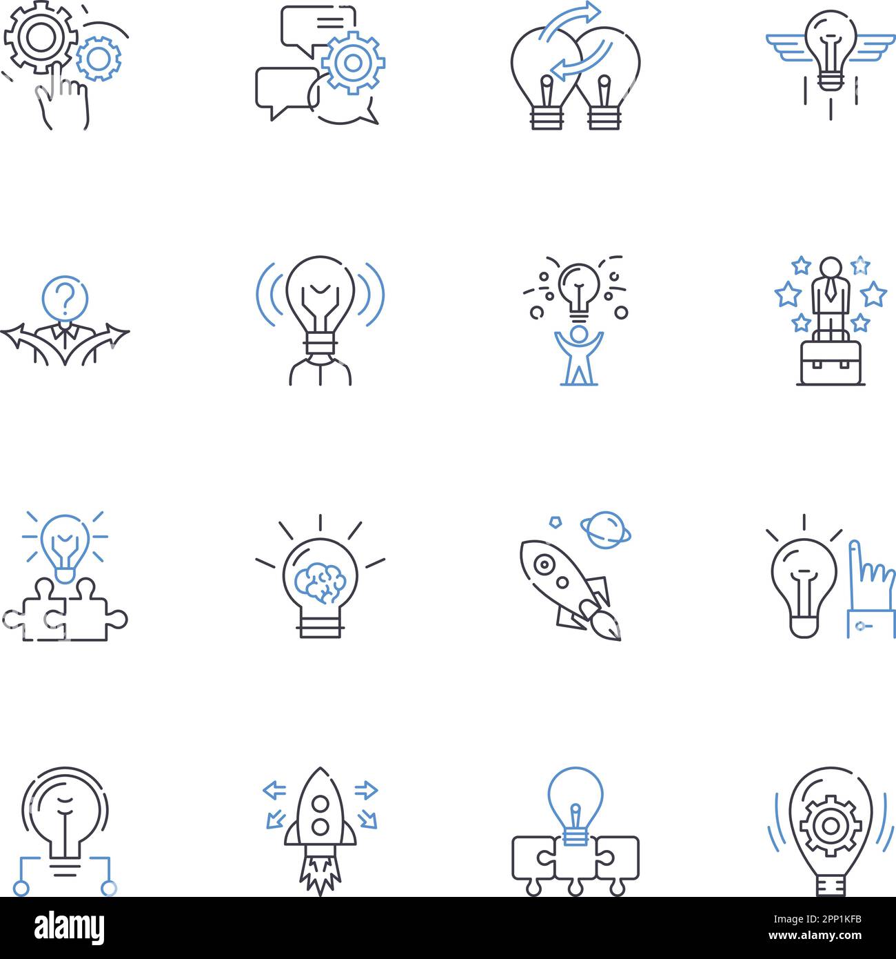 Design conception line icons collection. Innovation, Creativity ...