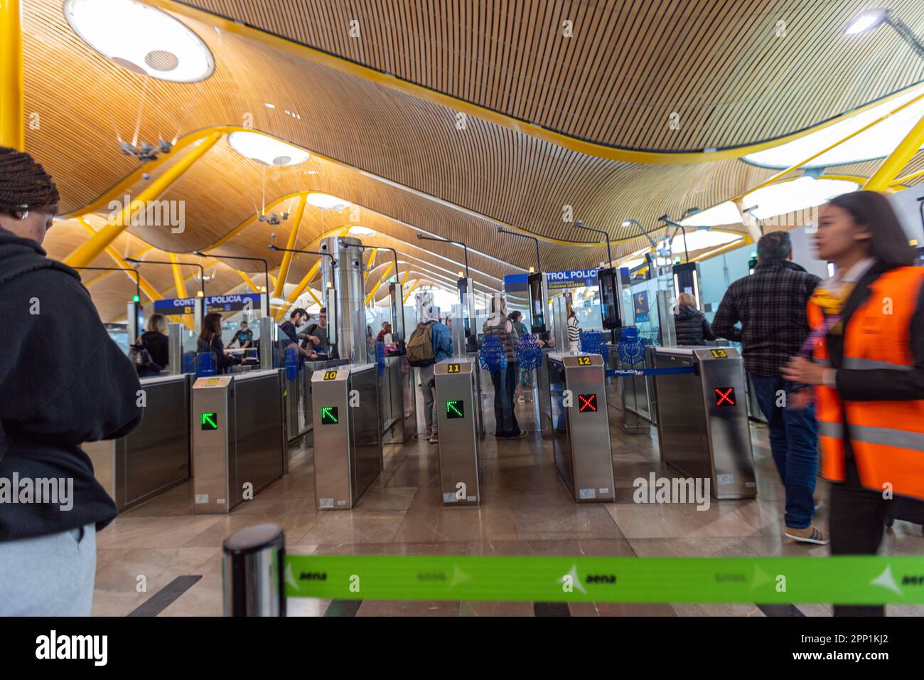 ePassport gates, Madrid Adolfo Suárez Barajas Aeropuerto, Spain ...