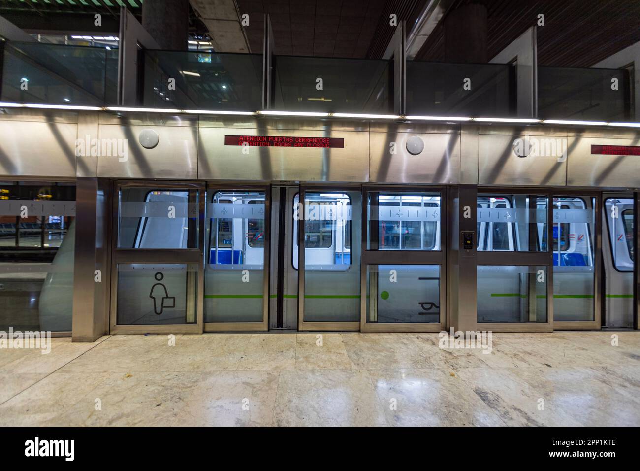 Automatic subway guided train, Madrid Adolfo Suárez Barajas Aeropuerto ...