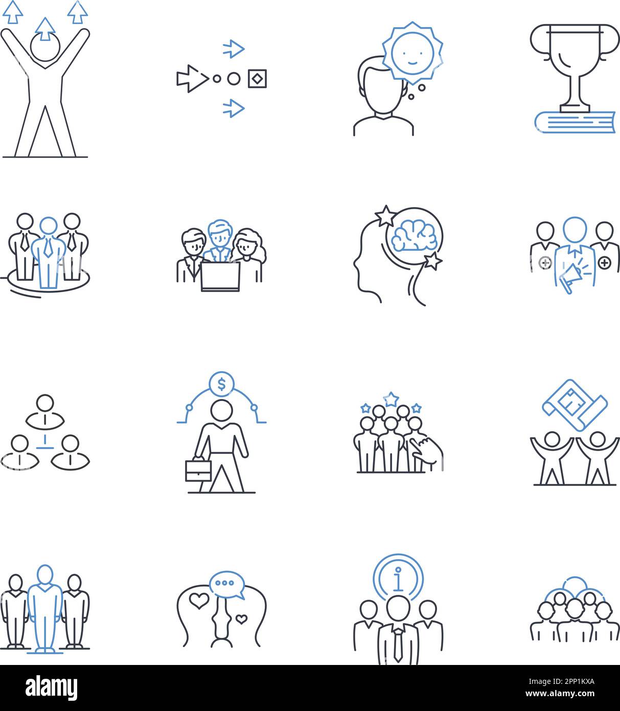 Occupation personnel line icons collection. Employee, Worker, Staff ...