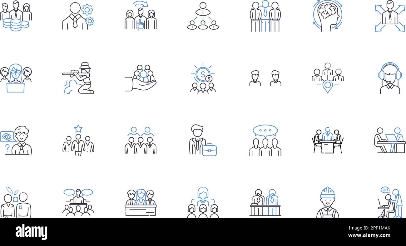 Uncomplicated individuals line icons collection. Simple ...