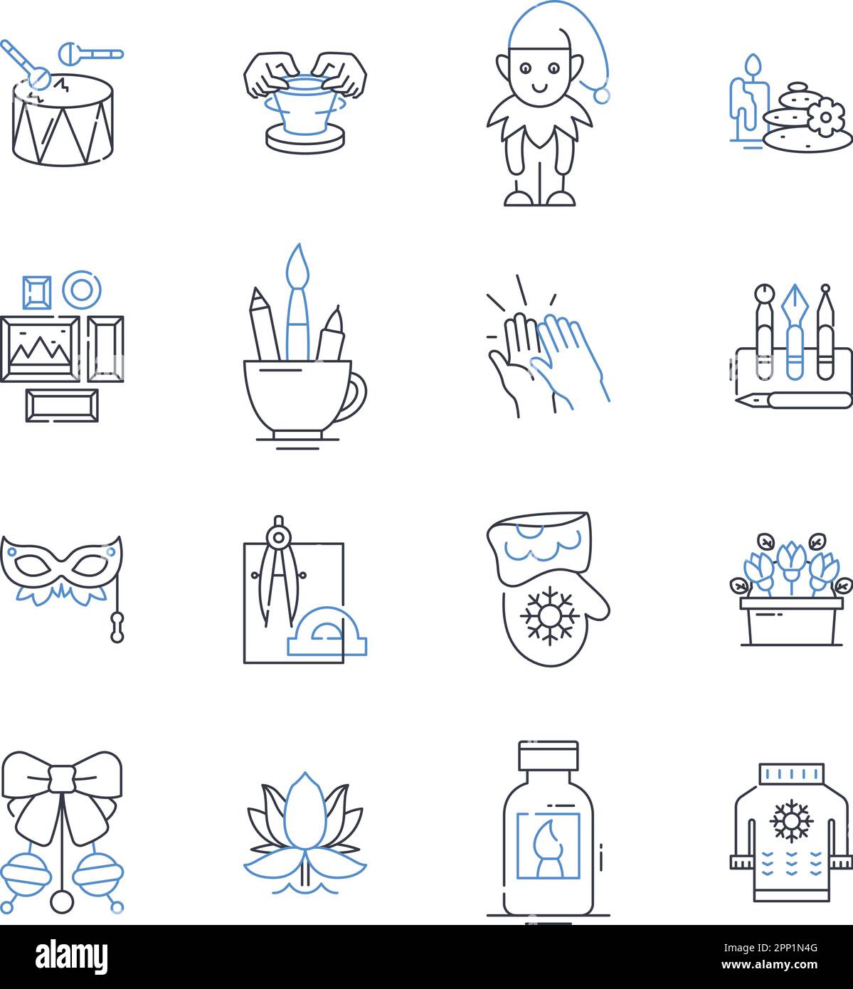 Inventive diversions line icons collection. Amusements, Distractions ...