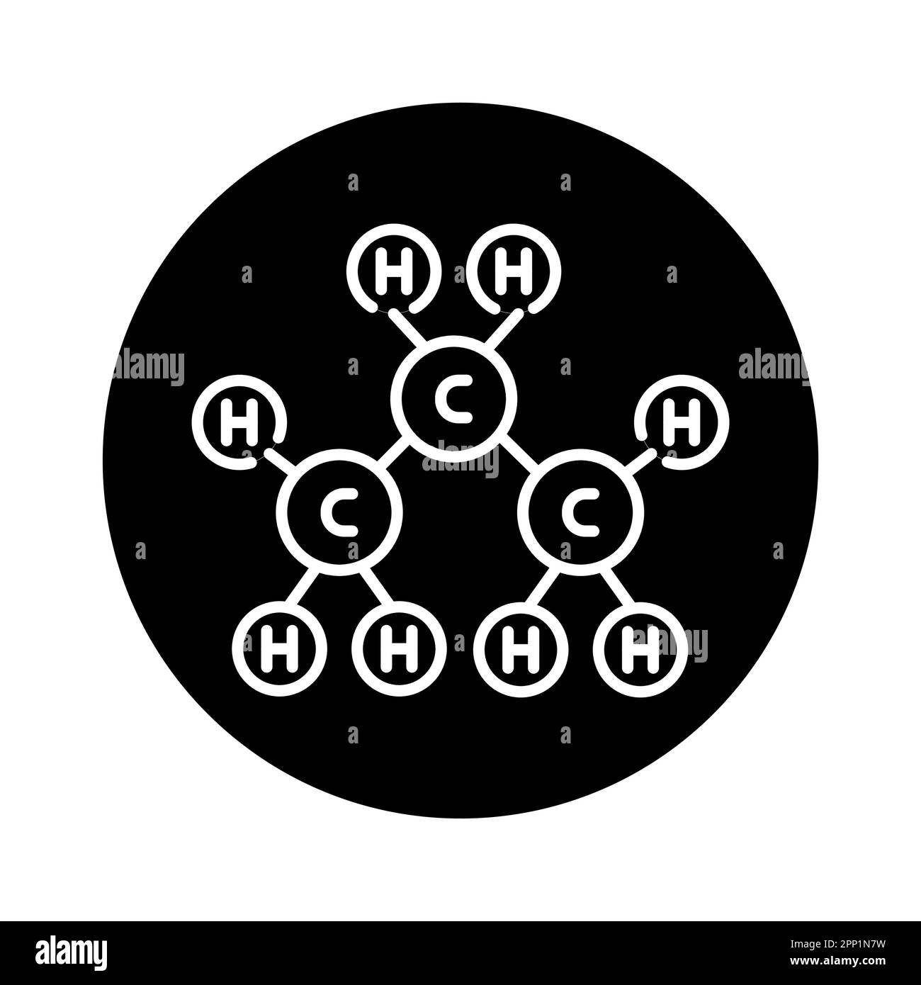 Propane formule color line icon. Pictogram for web page, mobile app ...