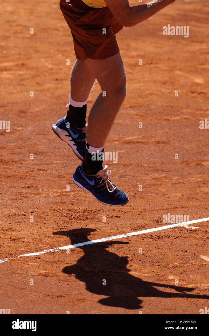 Barcelona, Spain. 20th Apr, 2023. Stefanos Tsitsipas in action during ...