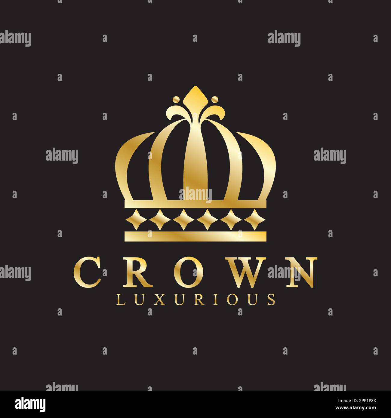 Luxury crowns logo hi-res stock photography and images - Alamy