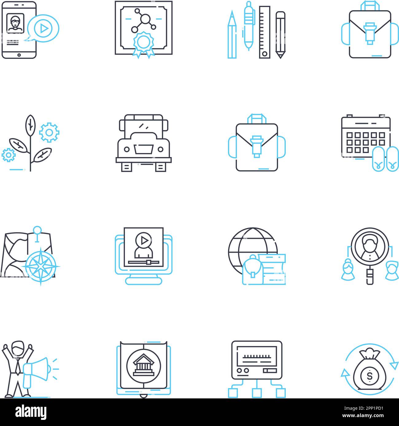 Benevolence and community linear icons set. Charity, Compassion ...