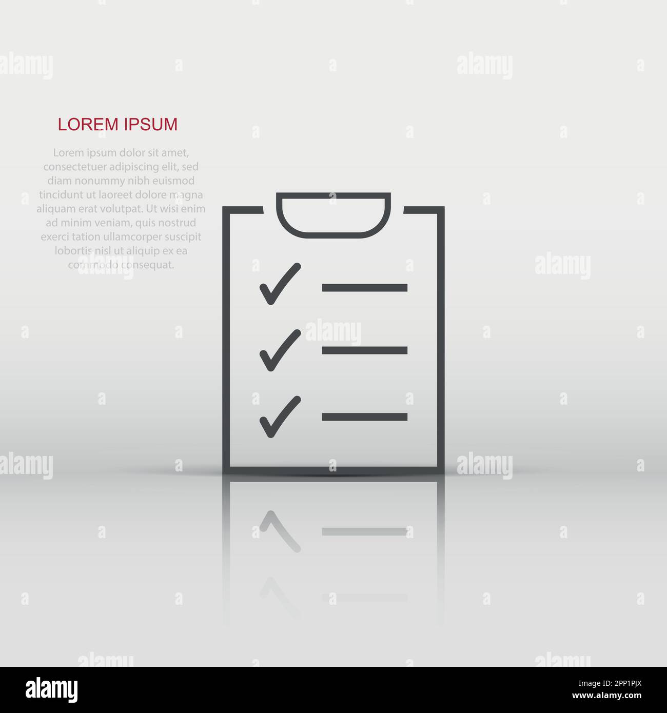 Vector to do list icon in flat style. Checklist, task list sign ...