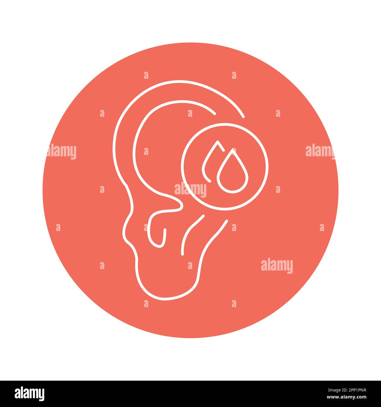 Ear bleeding color line icon. Human diseases. Pictogram for web page ...