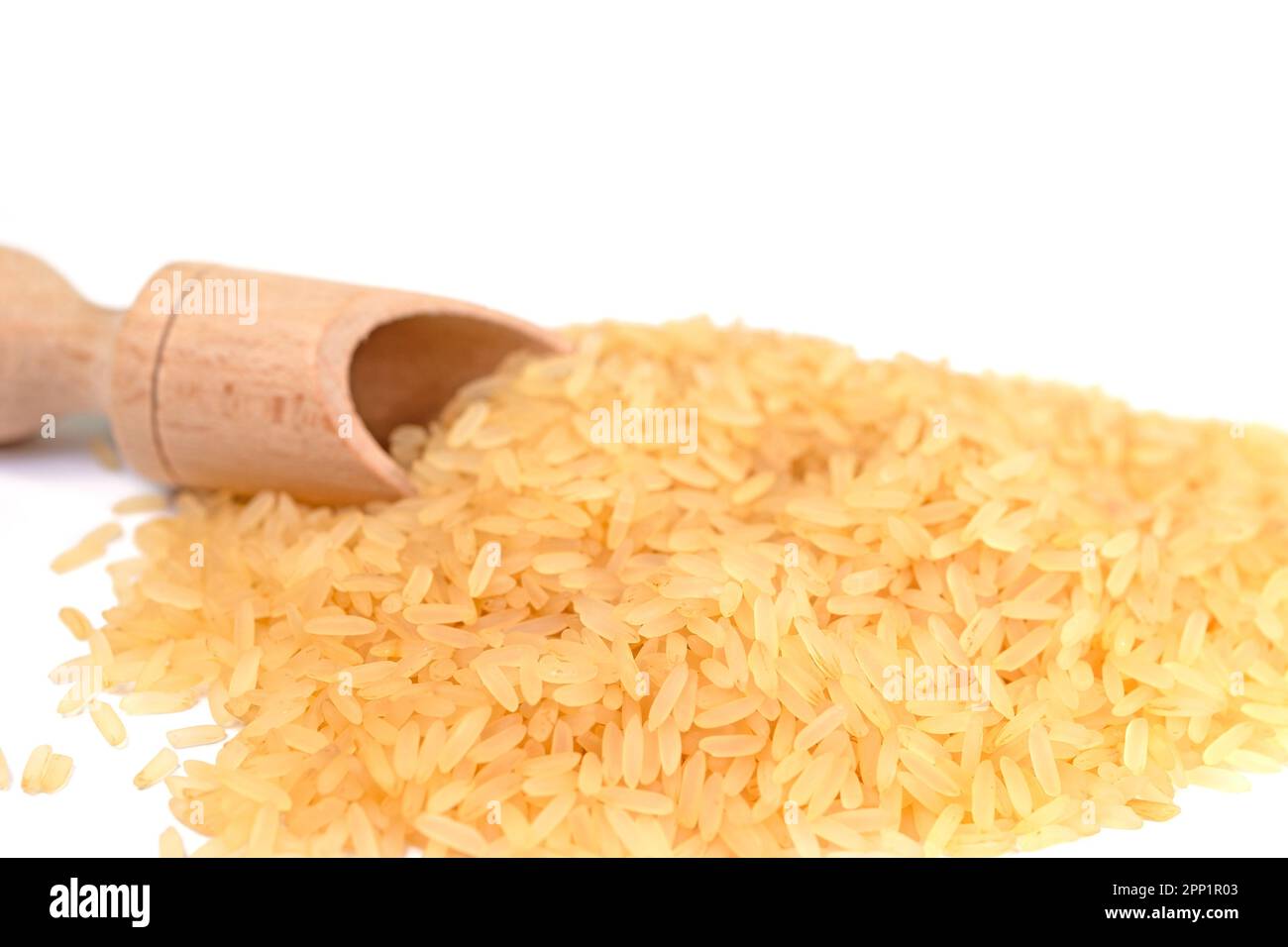 Rice grains isolated against white background Stock Photo - Alamy