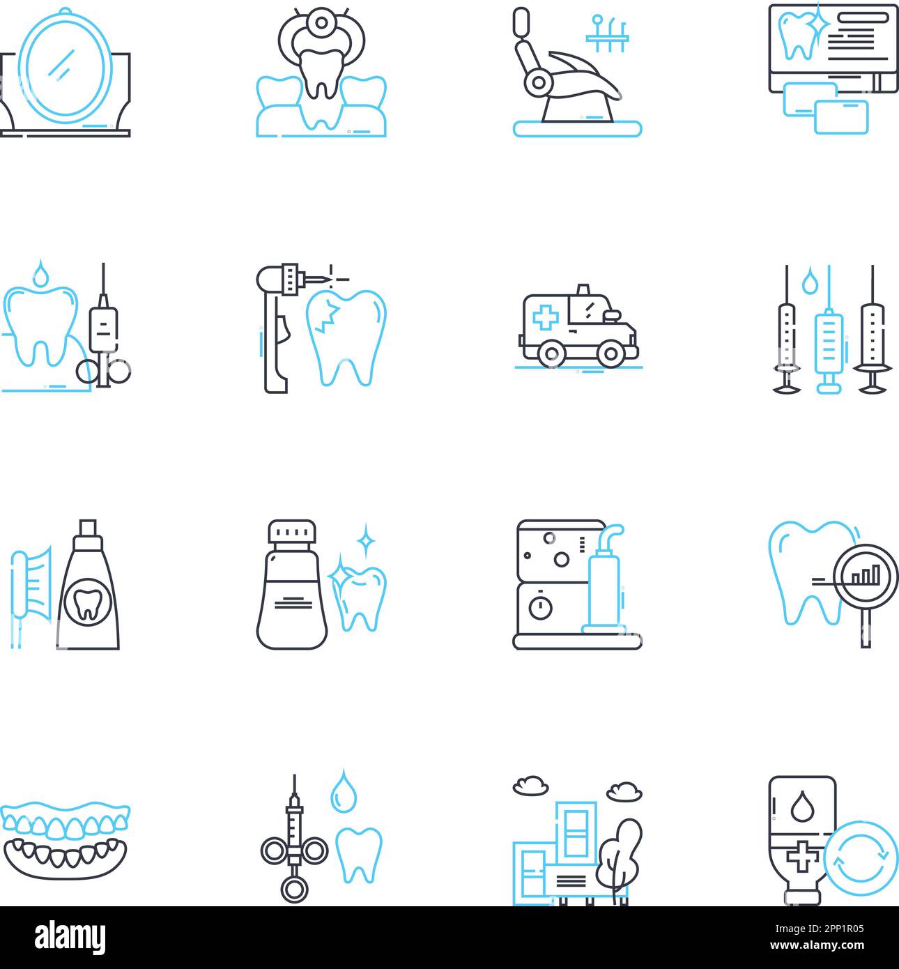 Coffee shop linear icons set. Aroma, Espresso, Cappuccino, Latte, Mocha ...