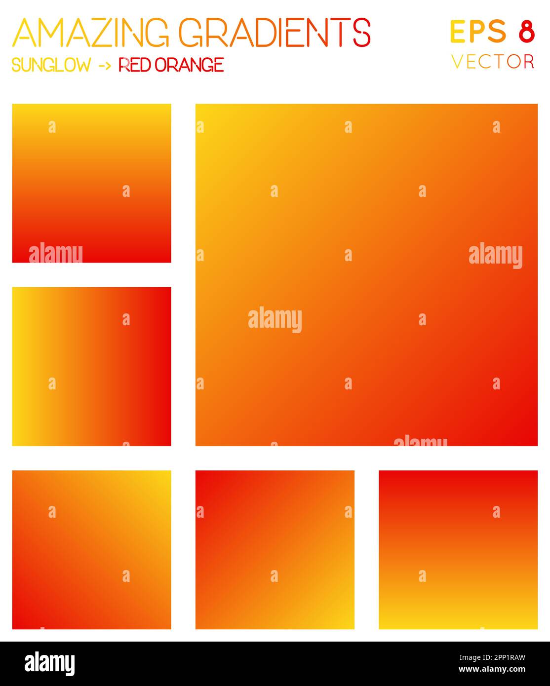 Colorful gradients in sunglow, red orange color tones. Adorable ...