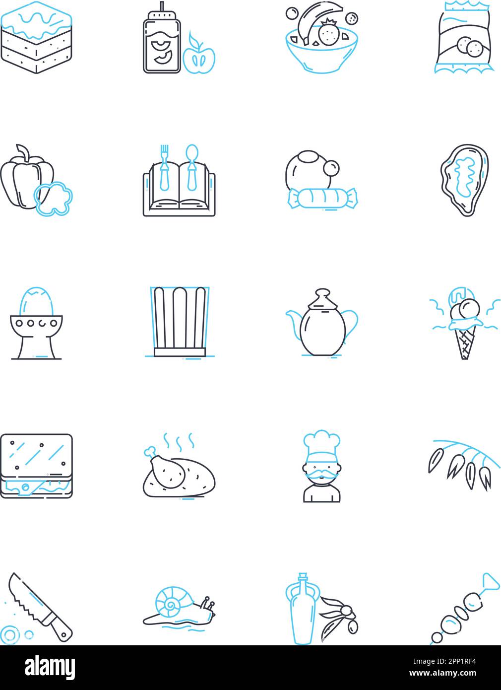 Glassware linear icons set. Crystal, Stemware, Decanter, Tumbler ...