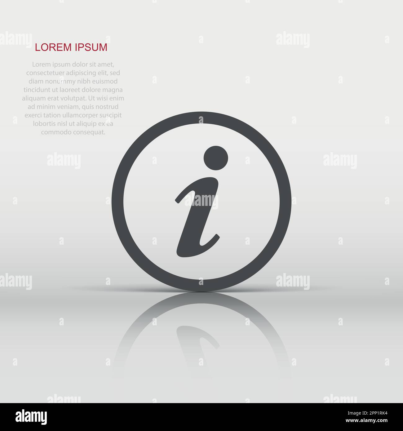 Vector information icon in flat style. Speech sign illustration ...