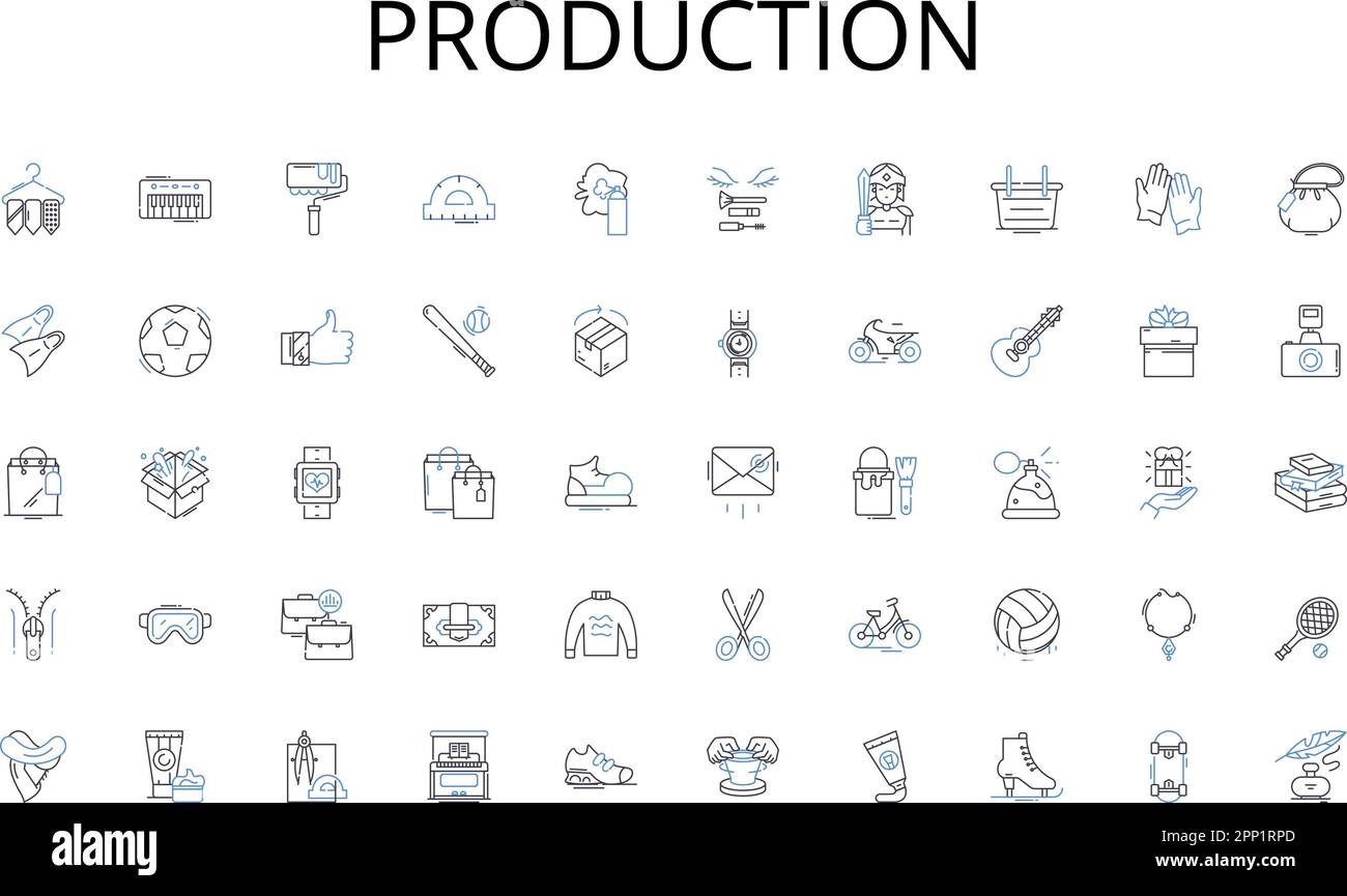 Production line icons collection. Ocean, River, Lake, Pond, Bay, Stream ...