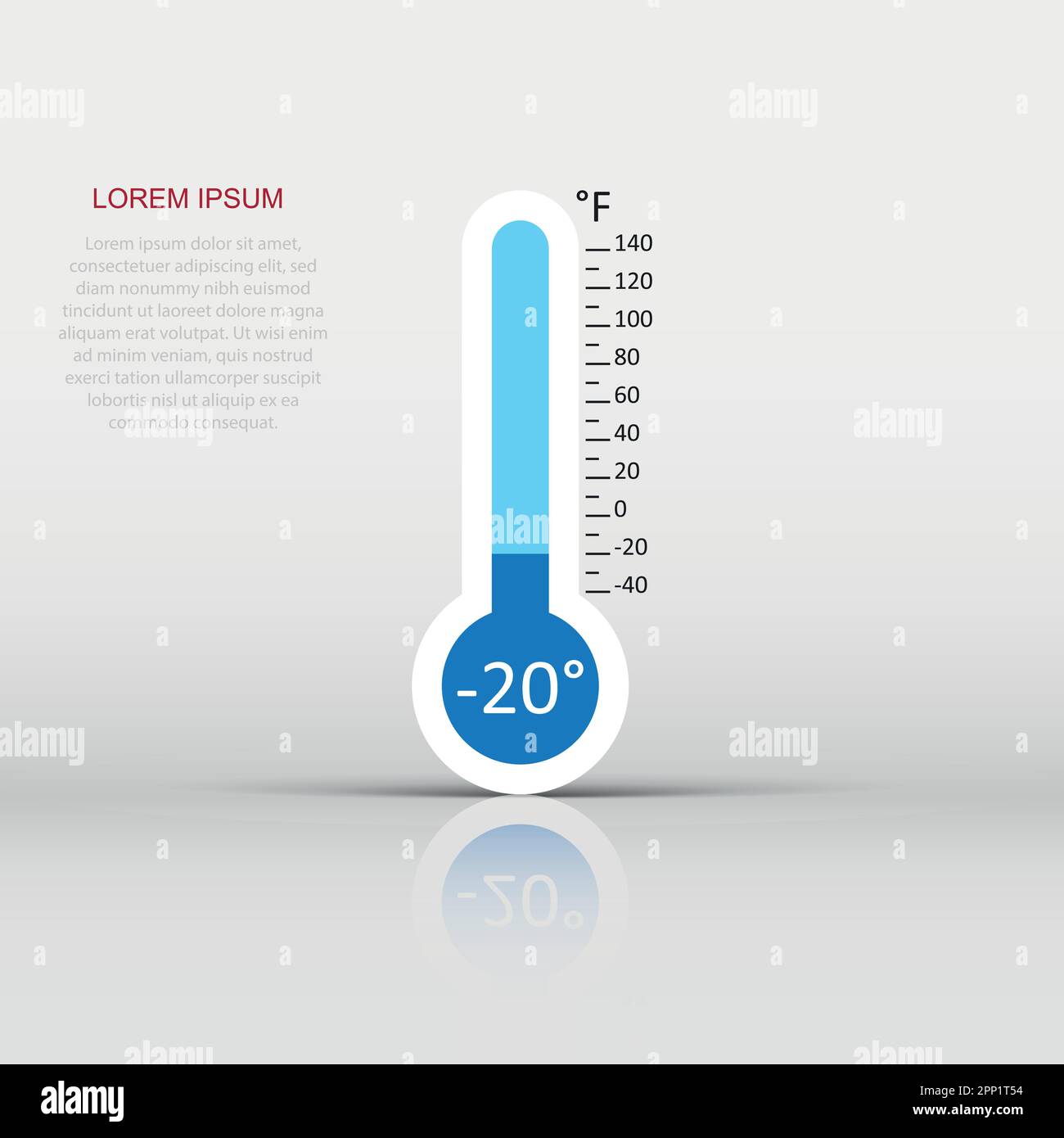 Vector thermometer icon in flat style. Goal sign illustration pictogram ...