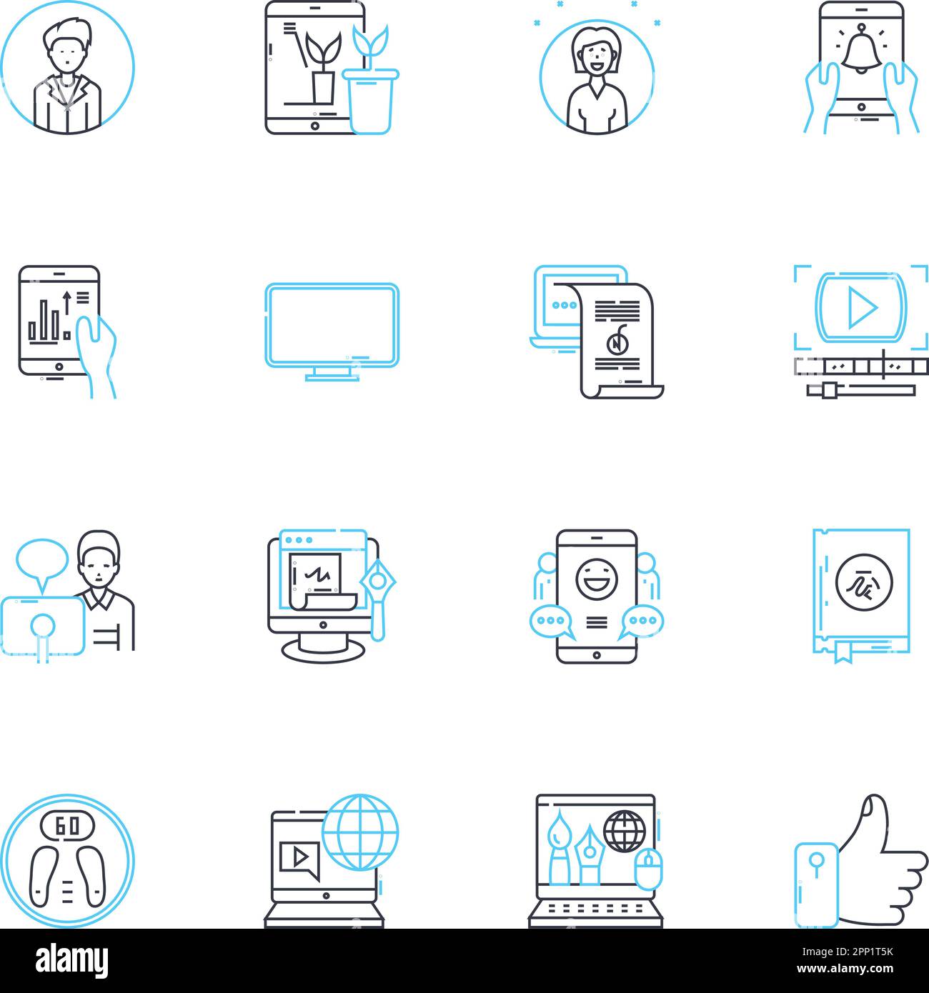 Email engine linear icons set. Inbox, Drafts, Sent, Compose, Attachments, Spam, Trash line ...