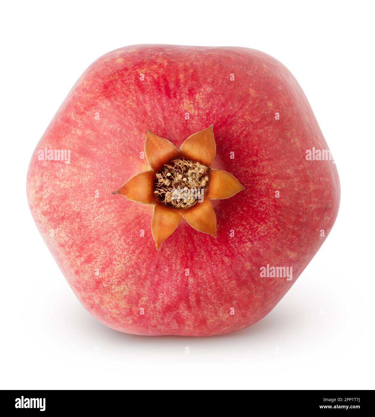 Isolated pomegranate. Single pomegranate fruit isolated on white ...