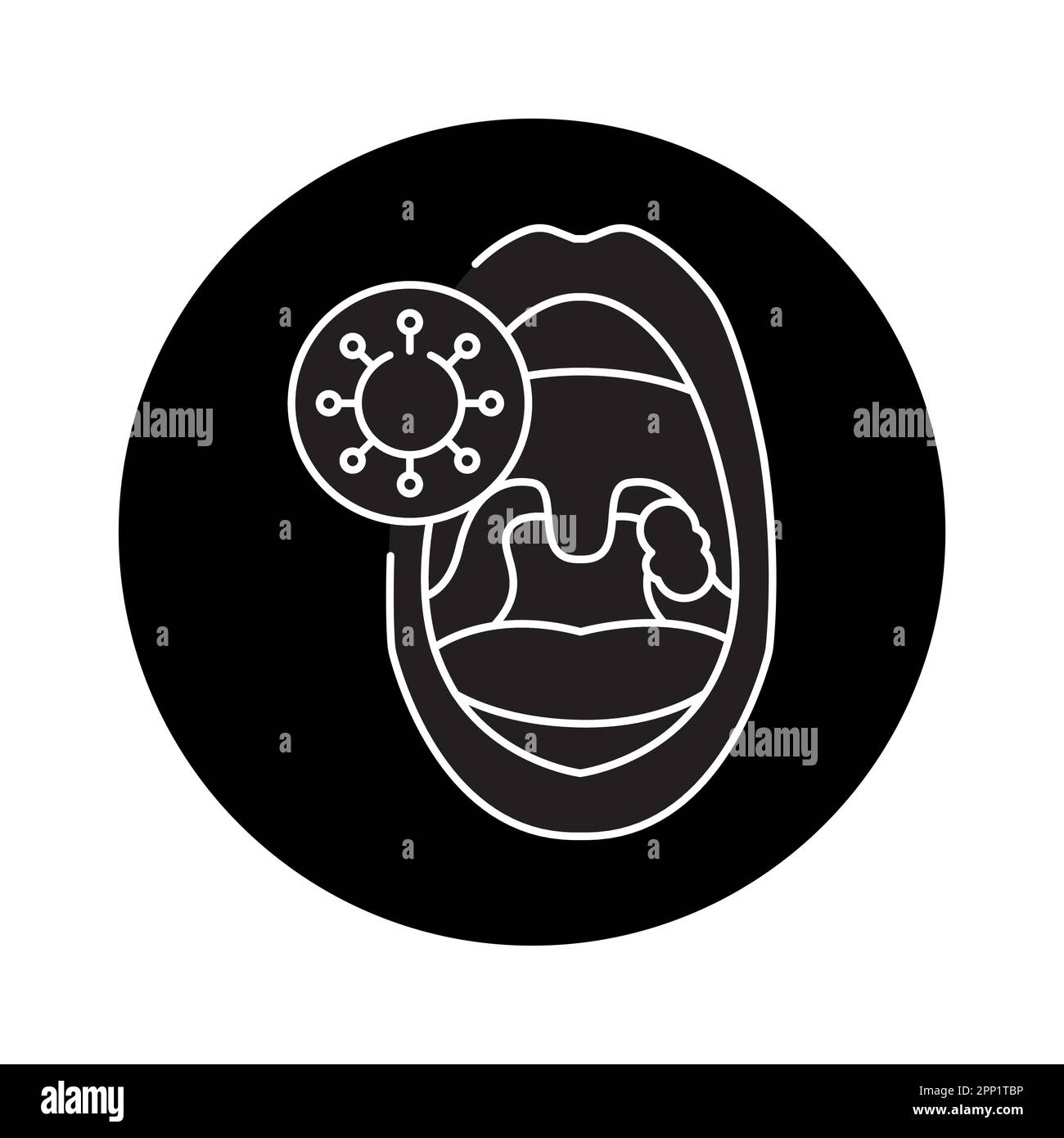 Tonsils Adenoid Problems color line icon. Human diseases. Pictogram for ...