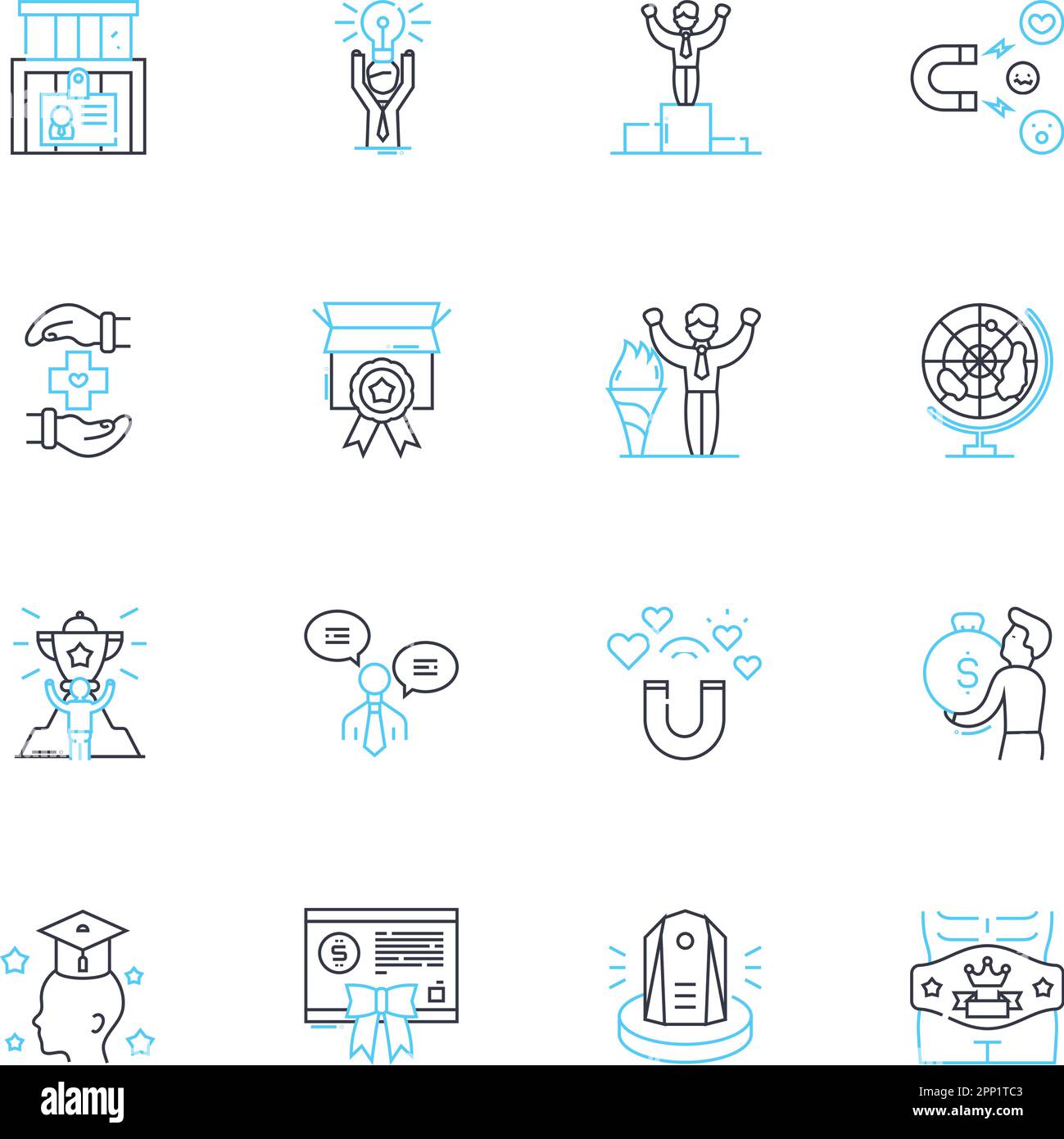 Financial progress linear icons set. Savings, Budgeting, Investing ...