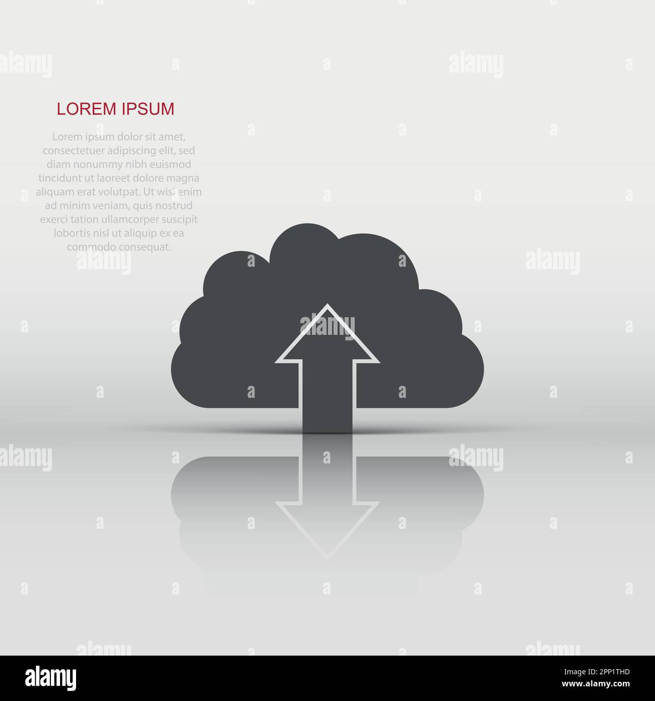 Vector cloud icon in flat style. Cloud sign illustration pictogram ...