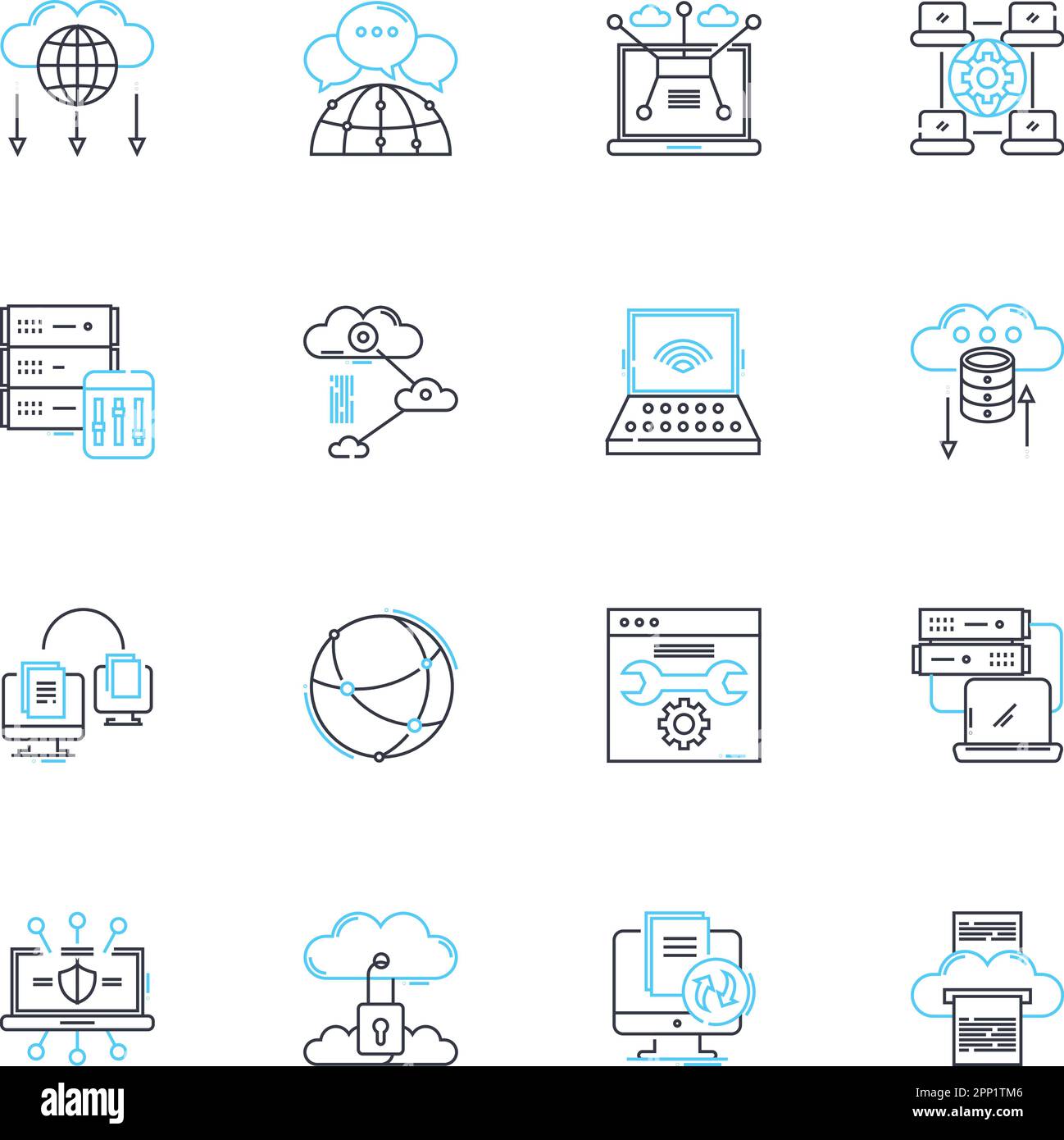 Data Mining Linear Icons Set Analysis Clustering Correlation Decision Discovery Extraction