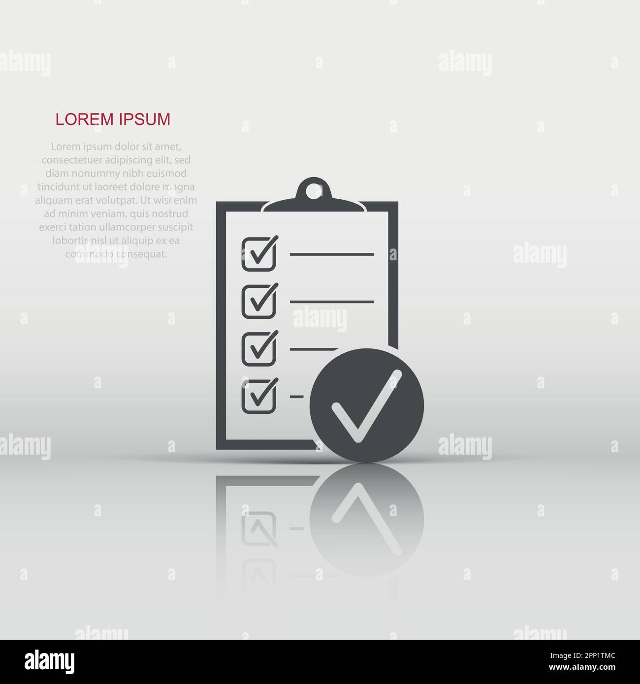 Vector to do list icon in flat style. Checklist, task list sign ...