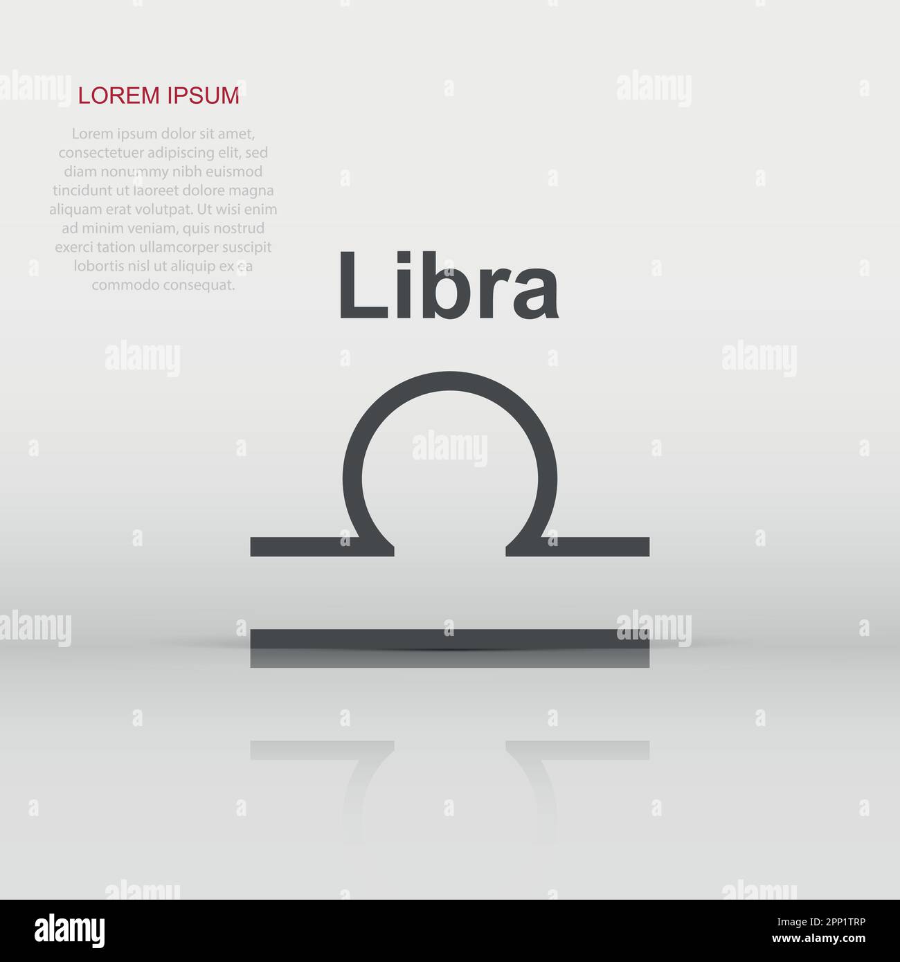 Vector libra zodiac icon in flat style. Astrology sign illustration ...