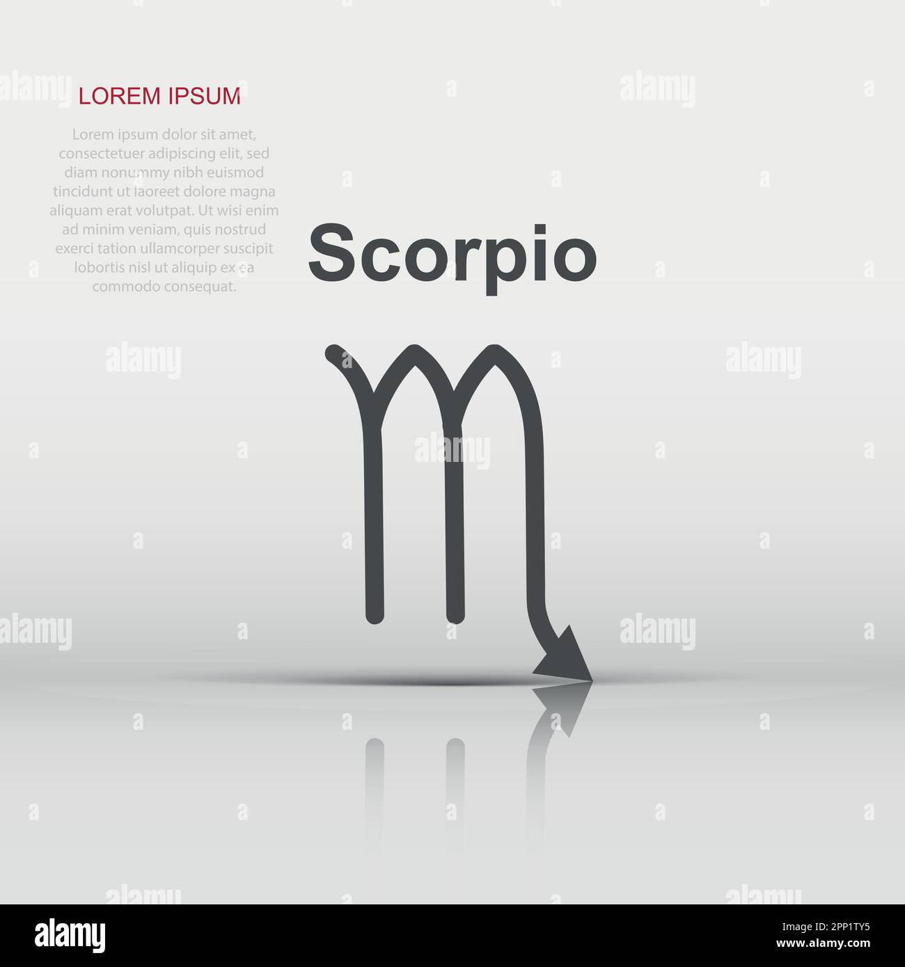 Vector scorpio zodiac icon in flat style. Astrology sign illustration ...