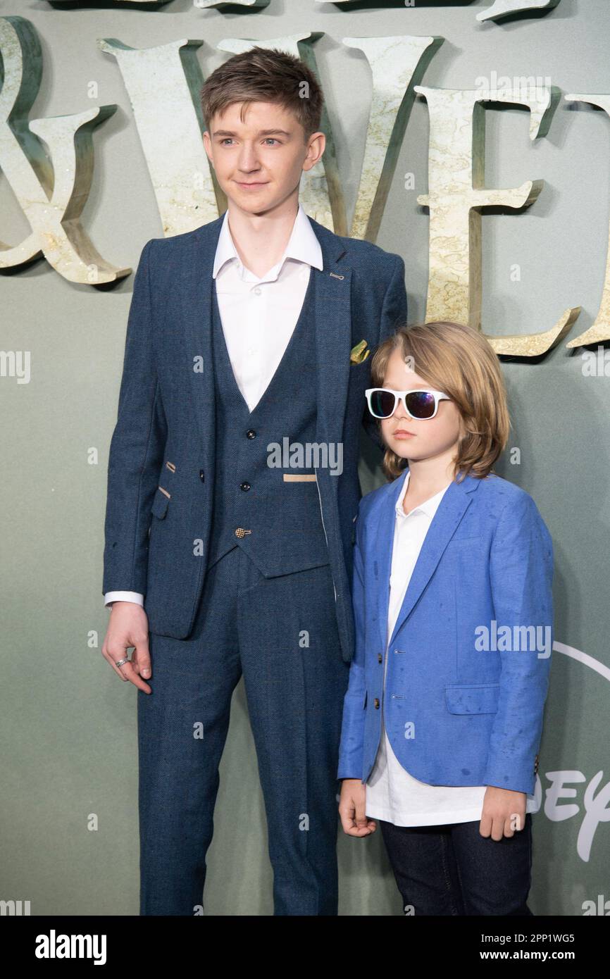 London, UK. Joshua Pickering (L) and Jacobi Jupe at The World Premiere ...