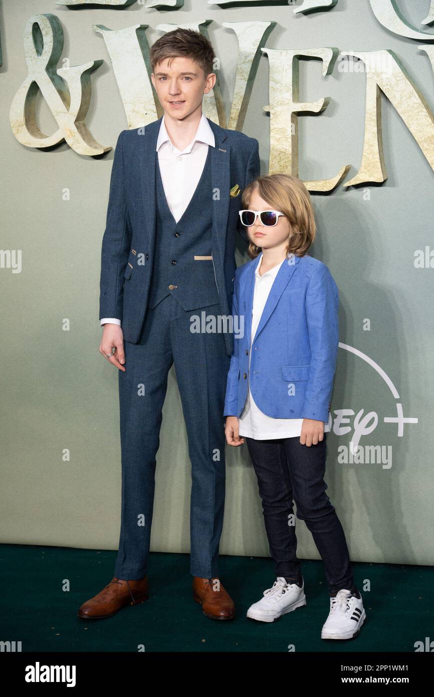 London, UK. Joshua Pickering (L) and Jacobi Jupe at The World Premiere ...