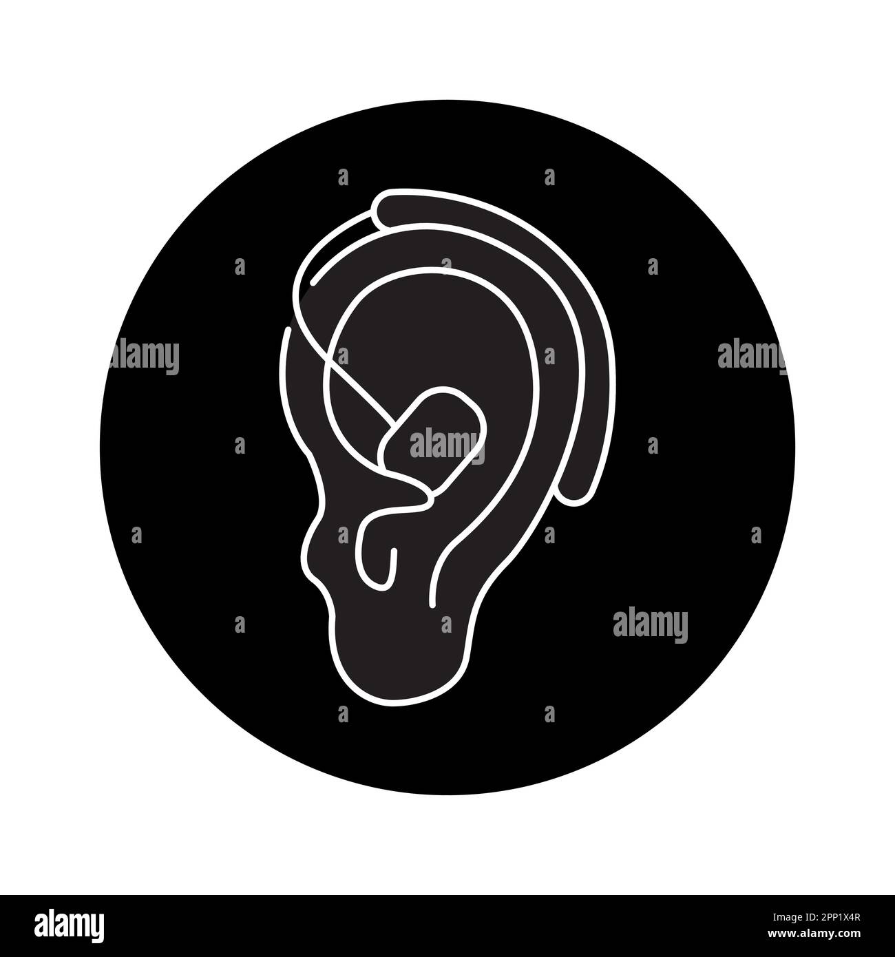 Hearing Aids color line icon. Human diseases. Pictogram for web page ...