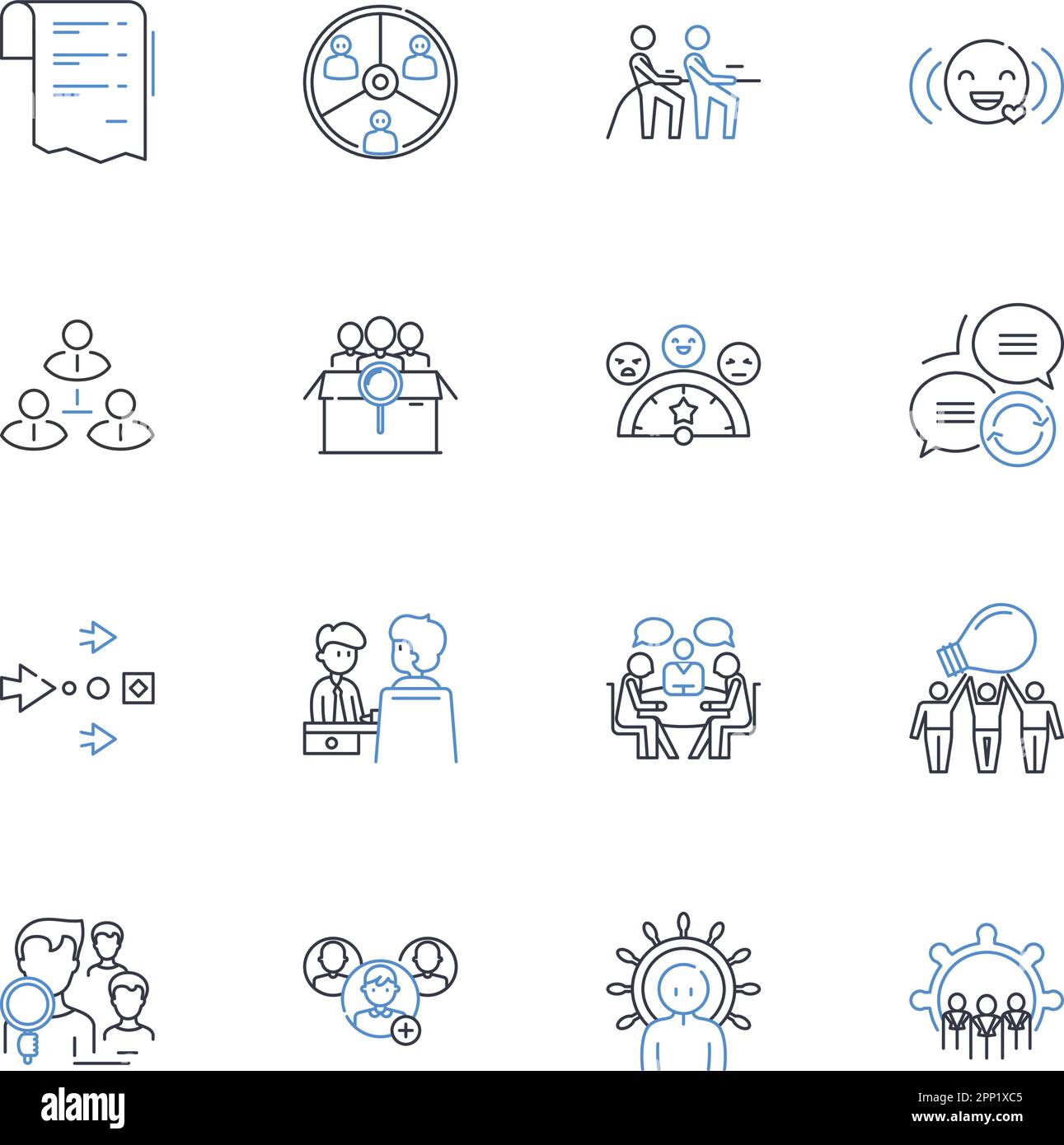 Guild squad line icons collection. Alliance, Members, Unity, Leadership ...