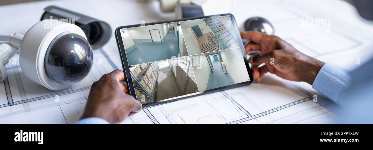 Alarm Intruder Video Monitoring And Security Surveillance System Stock ...