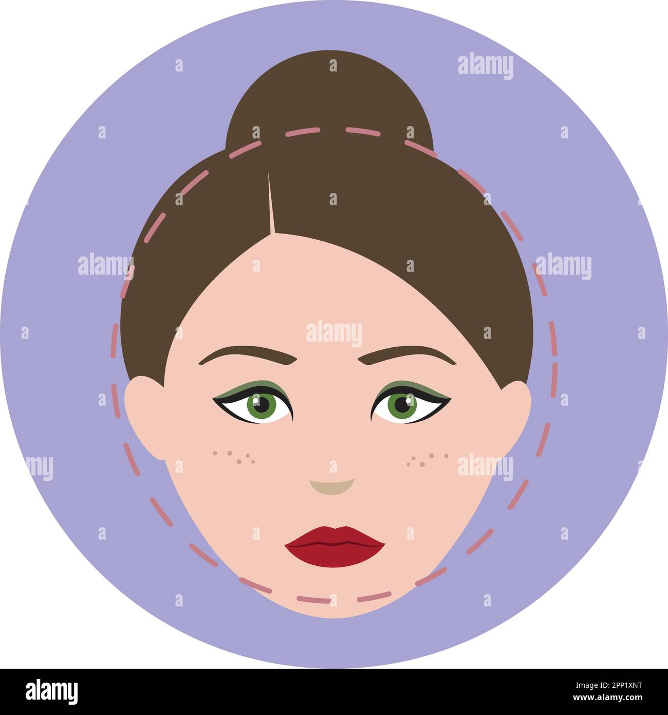Female face makeover Stock Vector Images - Alamy