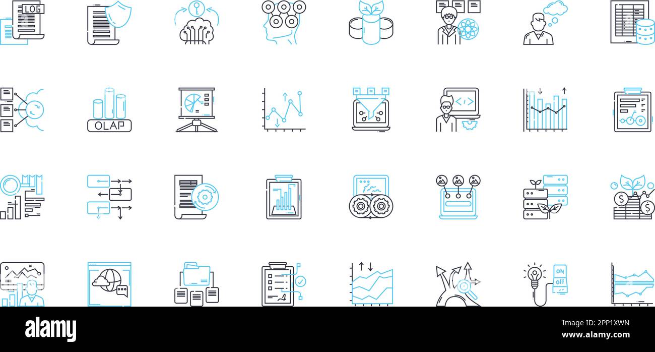 Legal compliance linear icons set. Regulations, Statutes, Guidelines ...
