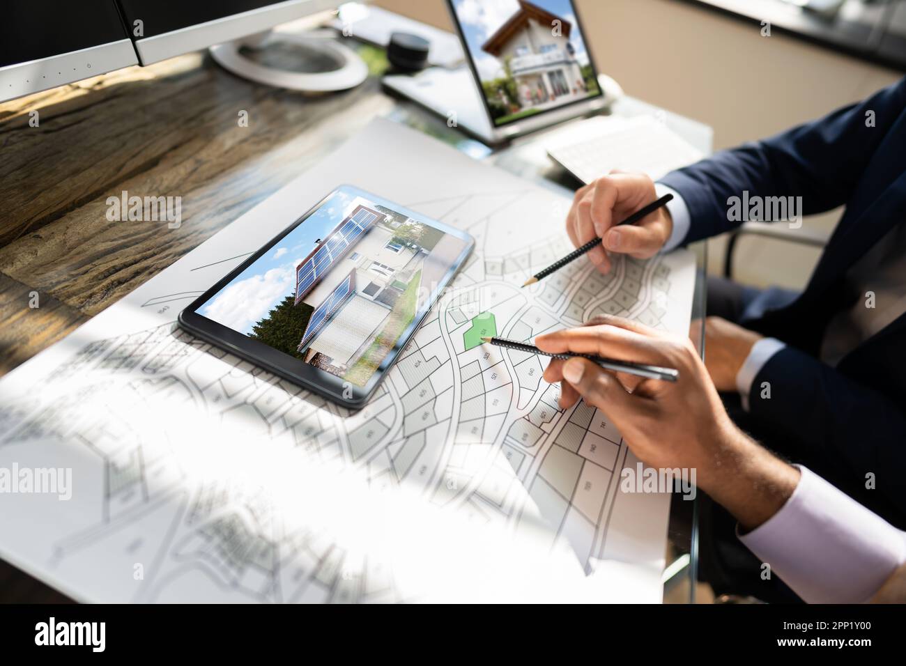 Cadastre Map Plan. Real Estate Property Land Stock Photo - Alamy