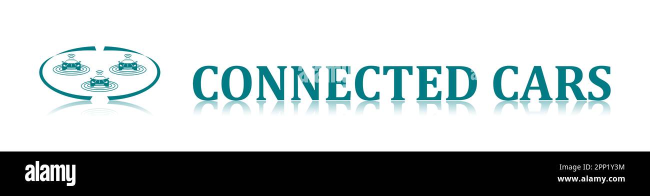 Illustration of a connected cars concept Stock Photo - Alamy