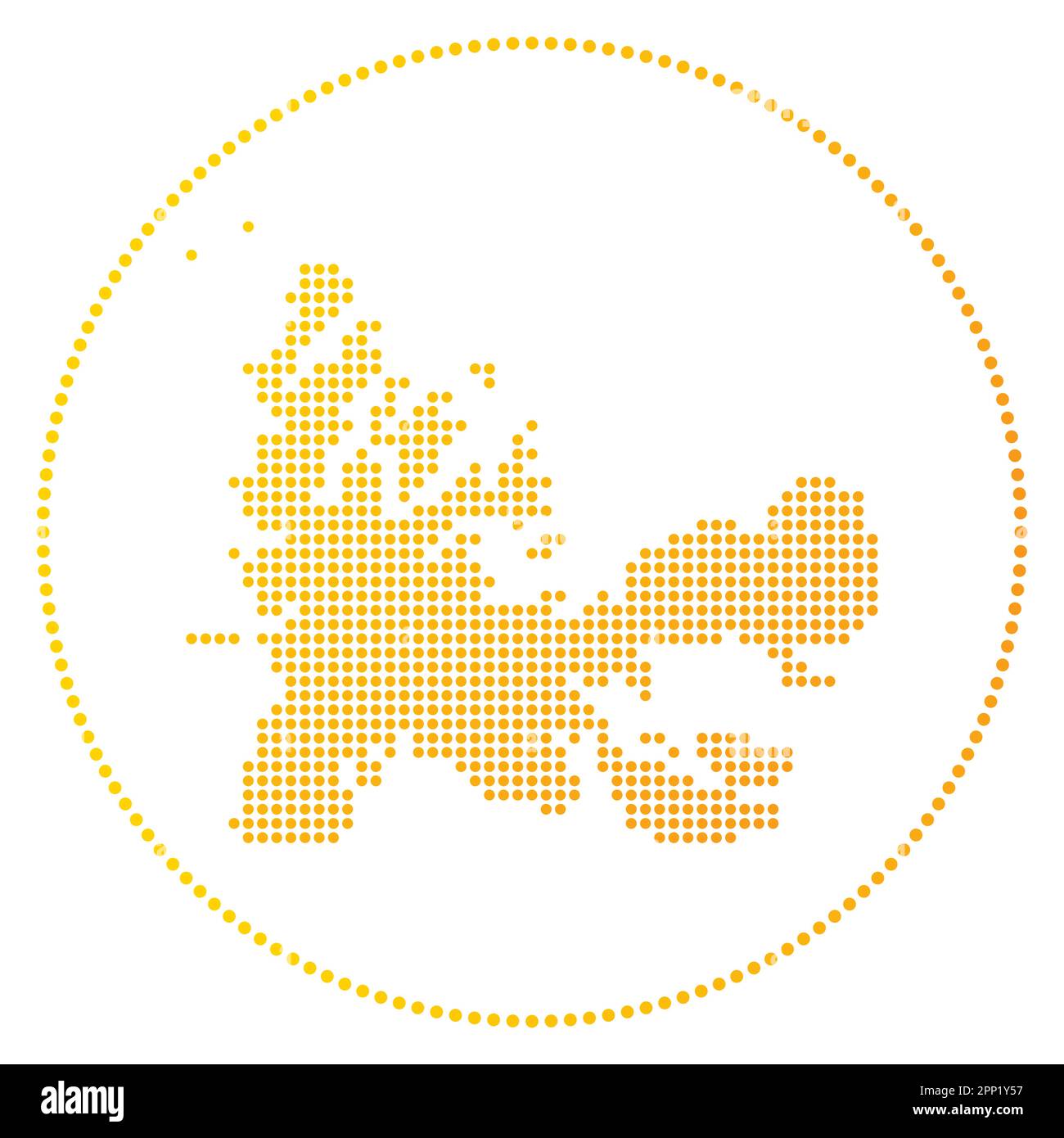 Taaf Digital Badge Dotted Style Map Of Taaf In Circle Tech Icon Of