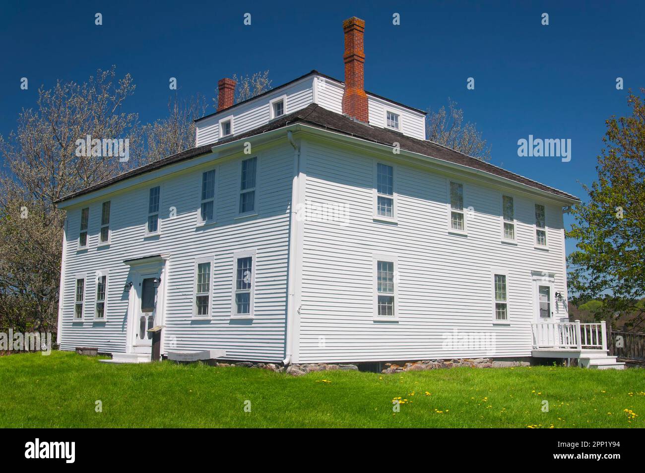 the landmark and historic fort house at Fort William Henry in New ...