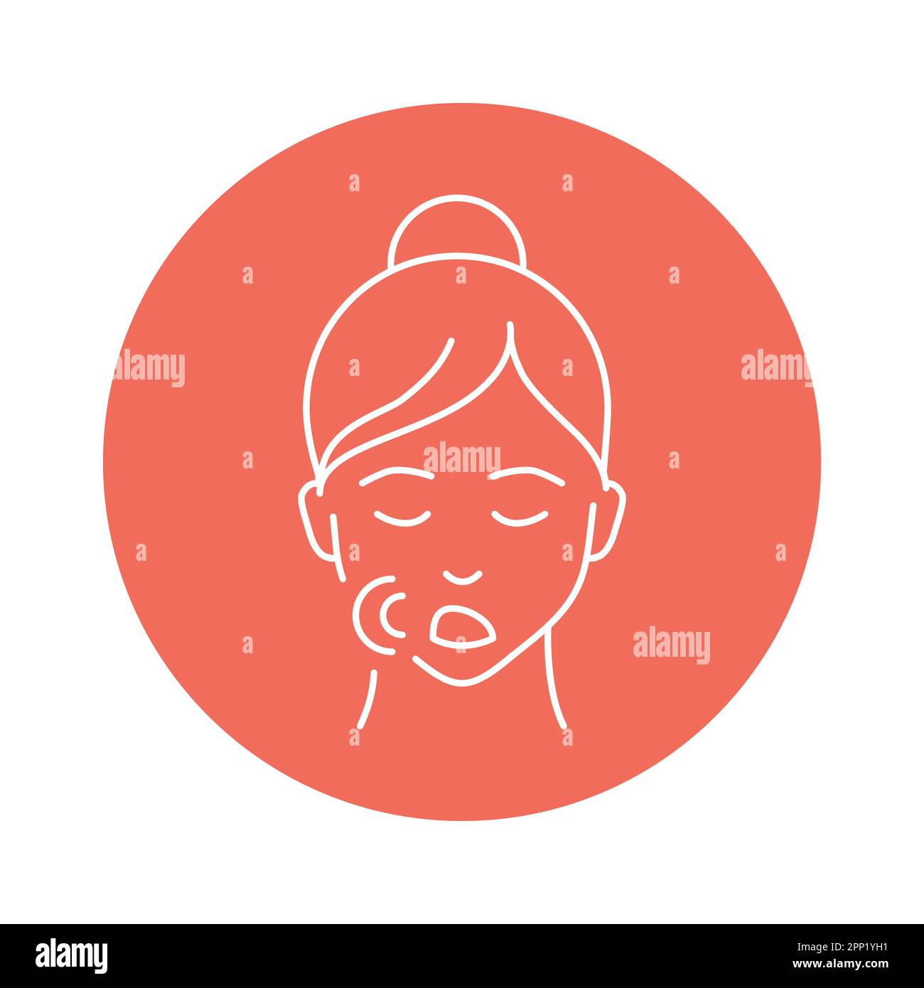Snore color line icon. Human diseases. Pictogram for web page, mobile ...