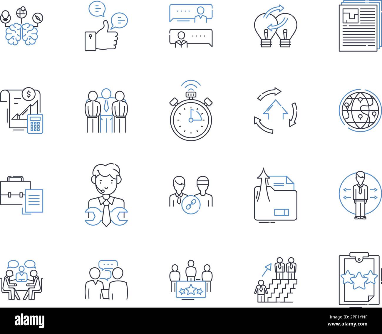 Co-Partner line icons collection. Collaboration, Partnerships, Teamwork ...