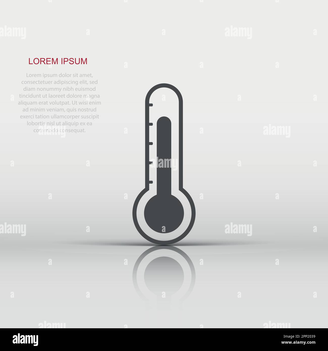 Vector thermometer icon in flat style. Goal sign illustration pictogram ...