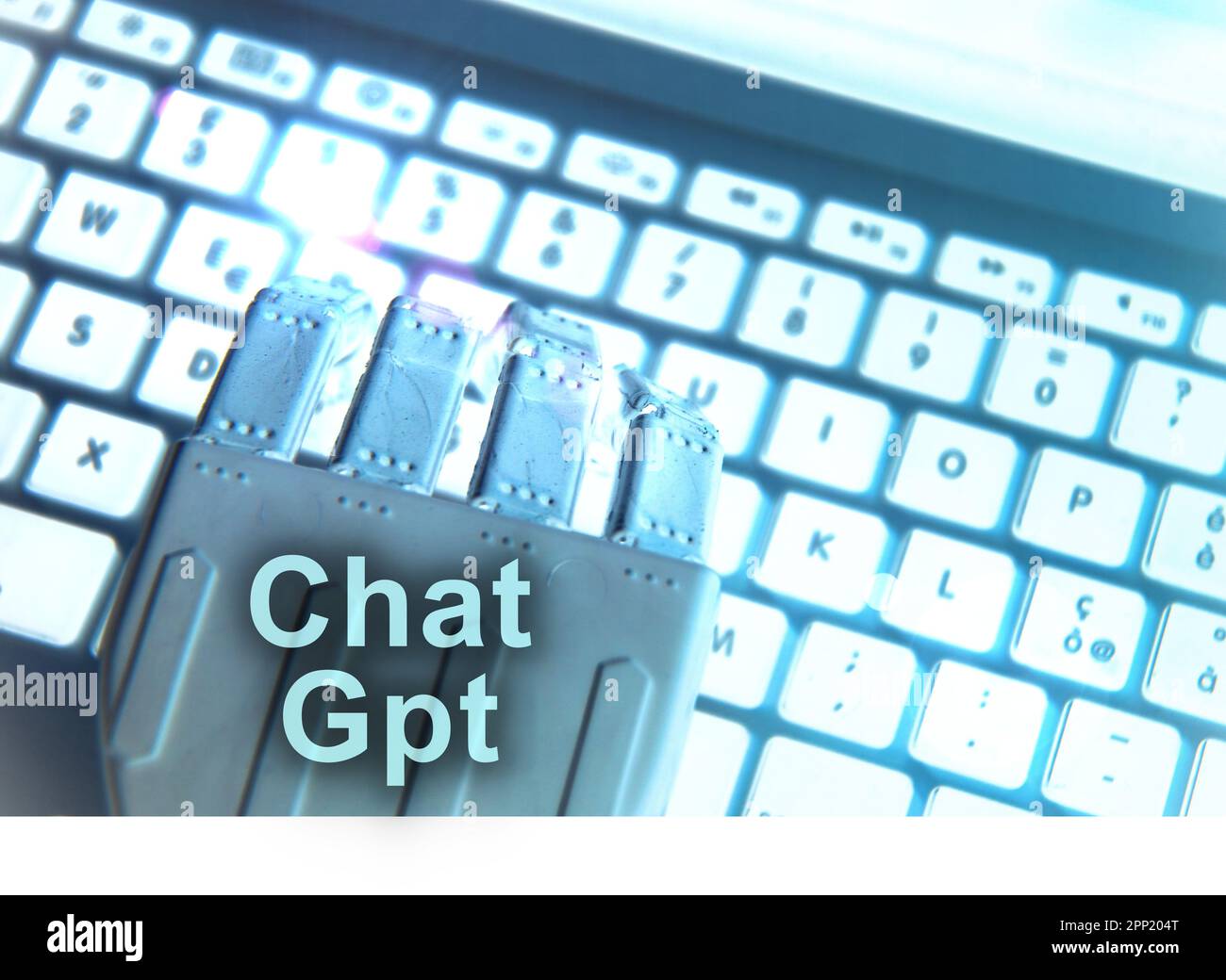 Florence , Italy April 19th 2023. ChatGPT neon light sign concept, open ai chat gpt bot and ...