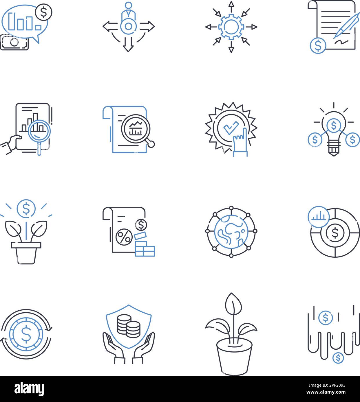 business management line icons collection. Efficiency, Leadership ...