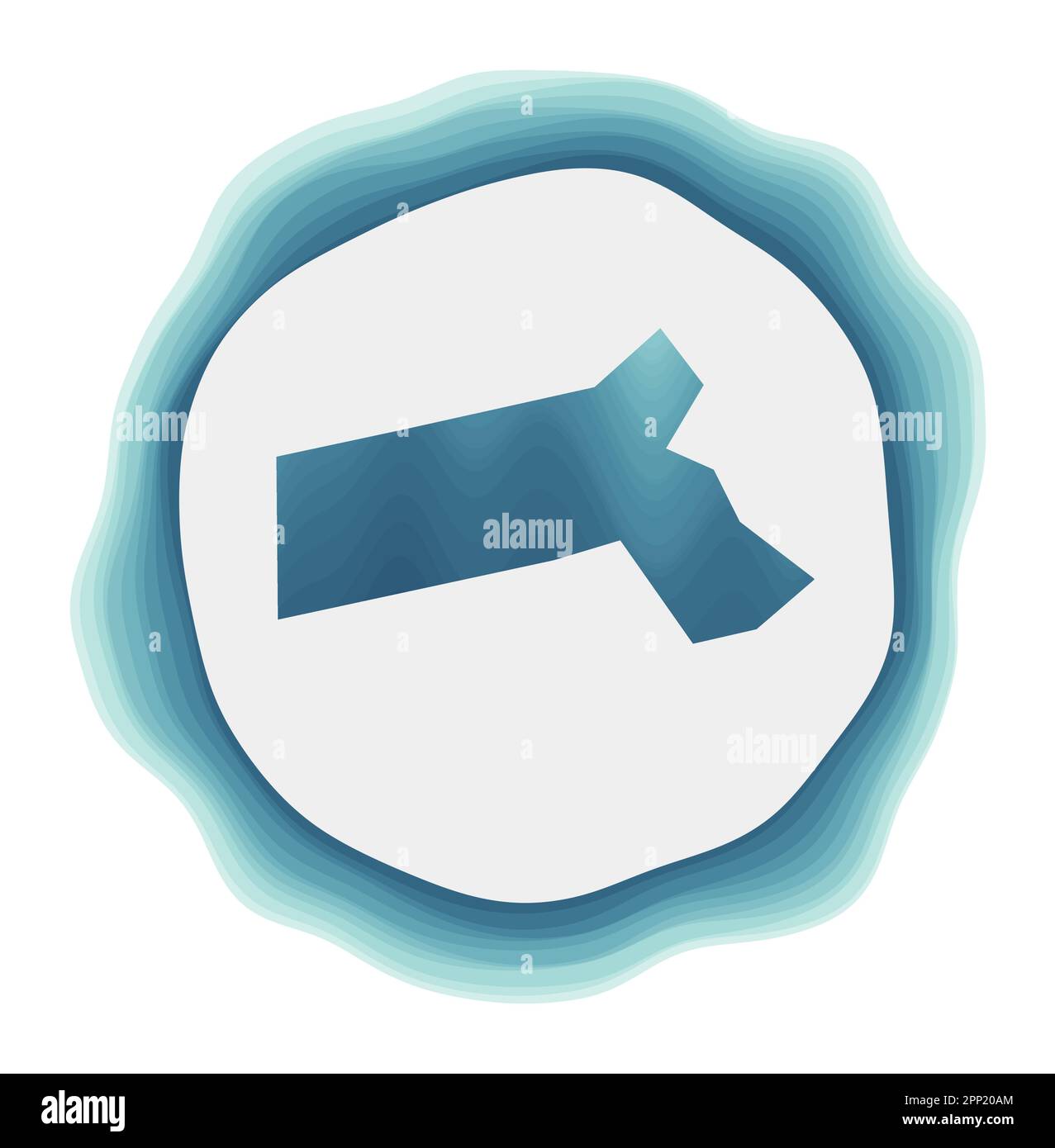 Massachusetts logo. Badge of the US state. Layered circular sign around ...