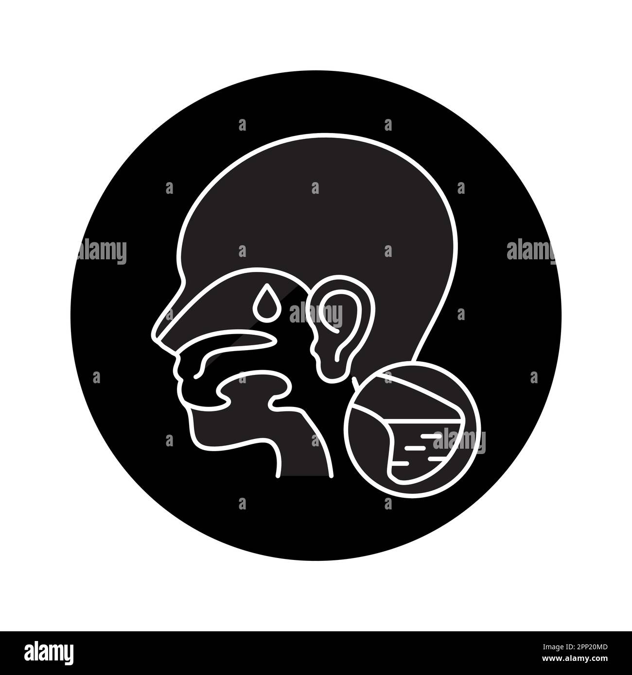 Sinusitis color line icon. Human diseases. Pictogram for web page ...