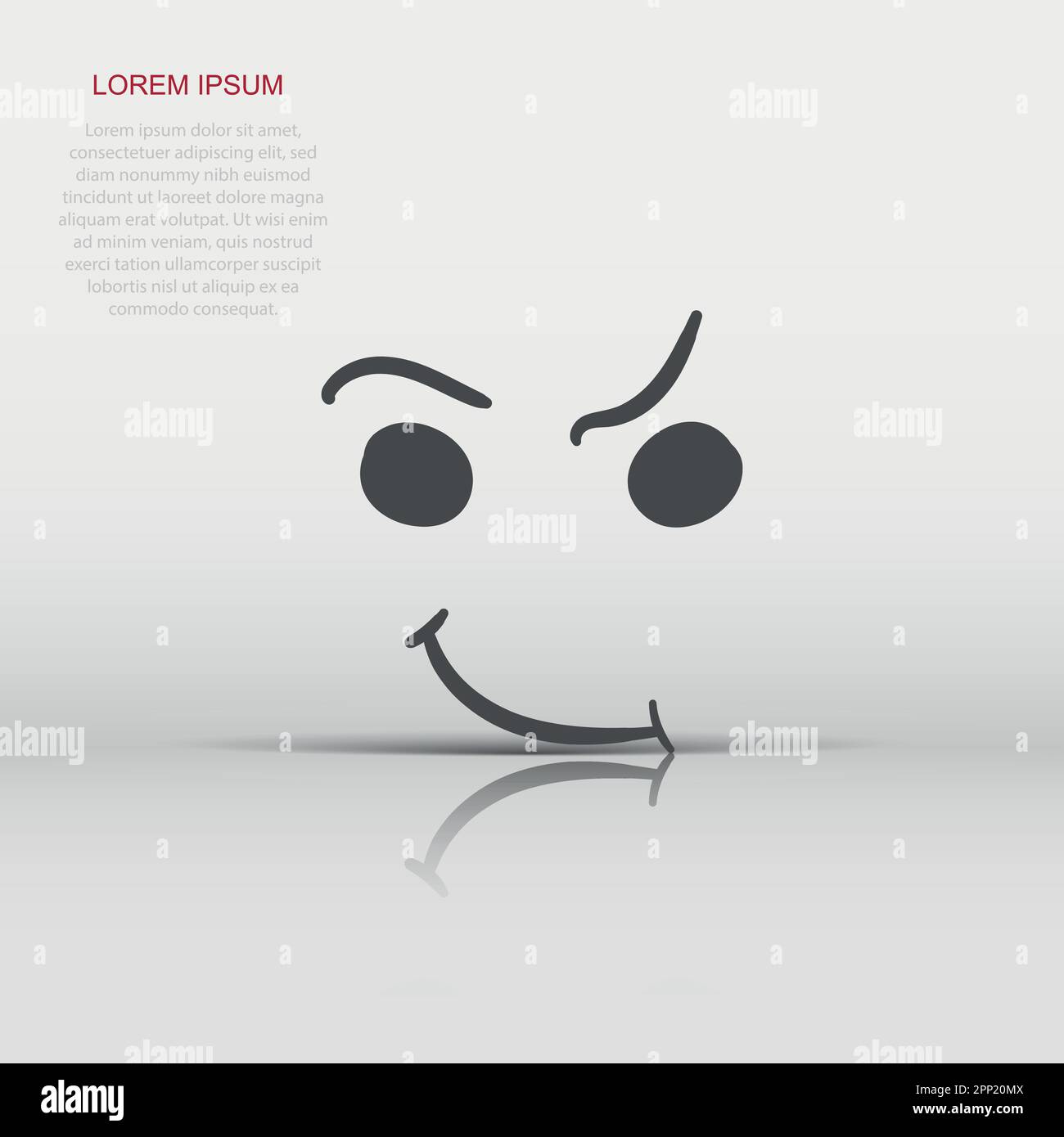 Simple smile vector icon. Hand drawn face doodle illustration on ...