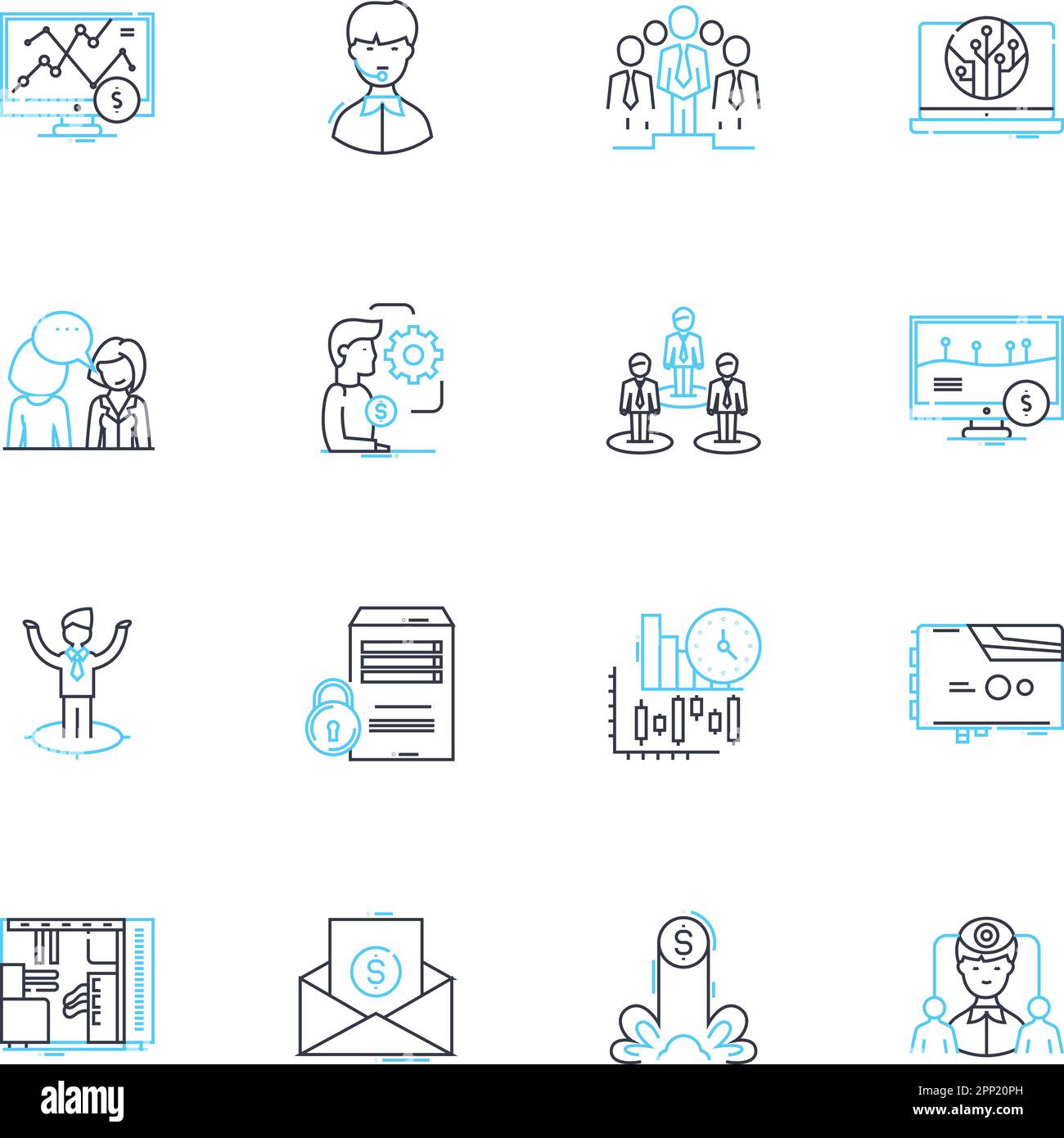 Online marketplace linear icons set. E-commerce, Platform, Marketplace ...