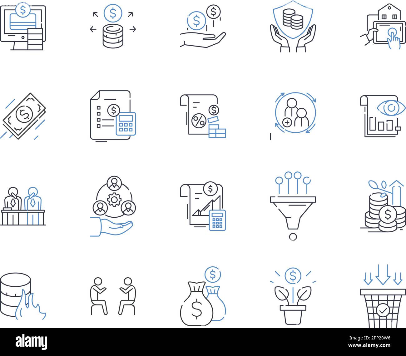 Cyber-stores line icons collection. Online, Shopping, E-commerce ...