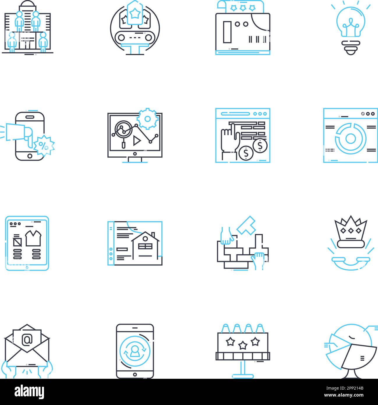 Digital creation linear icons set. Pixel, Vector, Design, Art ...
